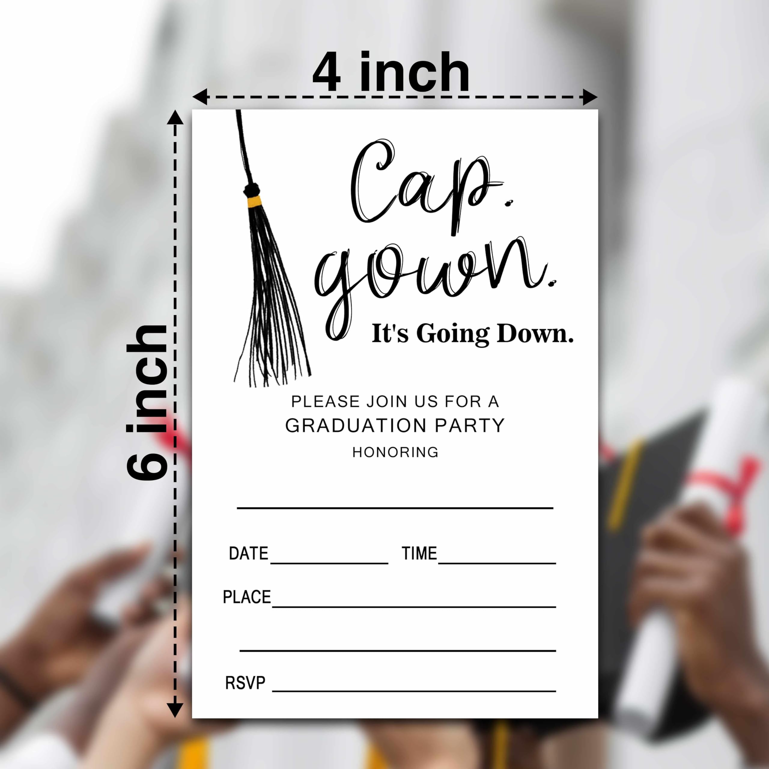 Buildinest Graduation Invitation 20 Graduation Announcements Graduation Invites 2024 with Envelopes Party Invites for College, Junior, High School, Masters Grad Celebration-A03