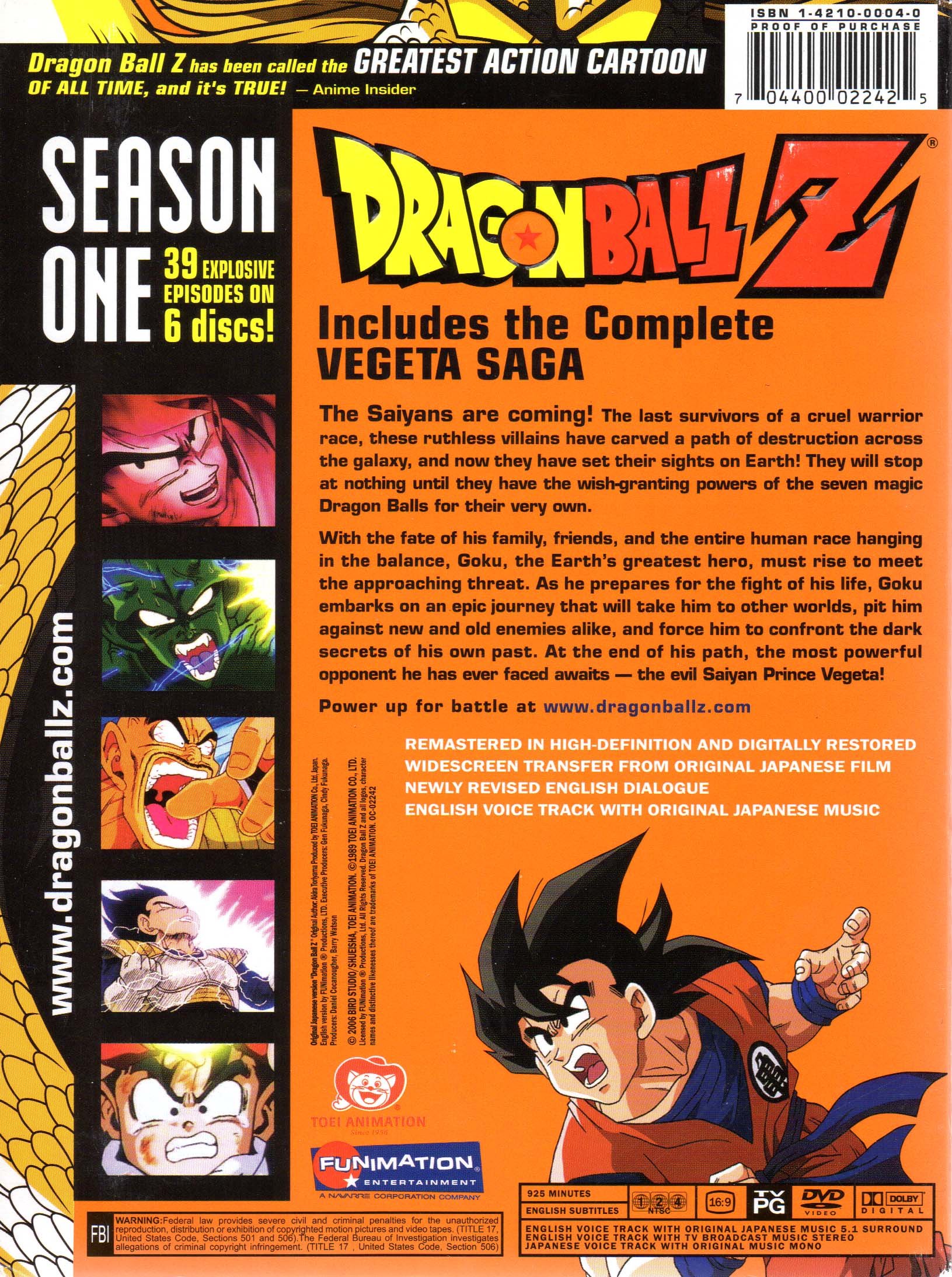 Dragonball Z Complete Seasons 1-9 Box sets (9 Box Sets)