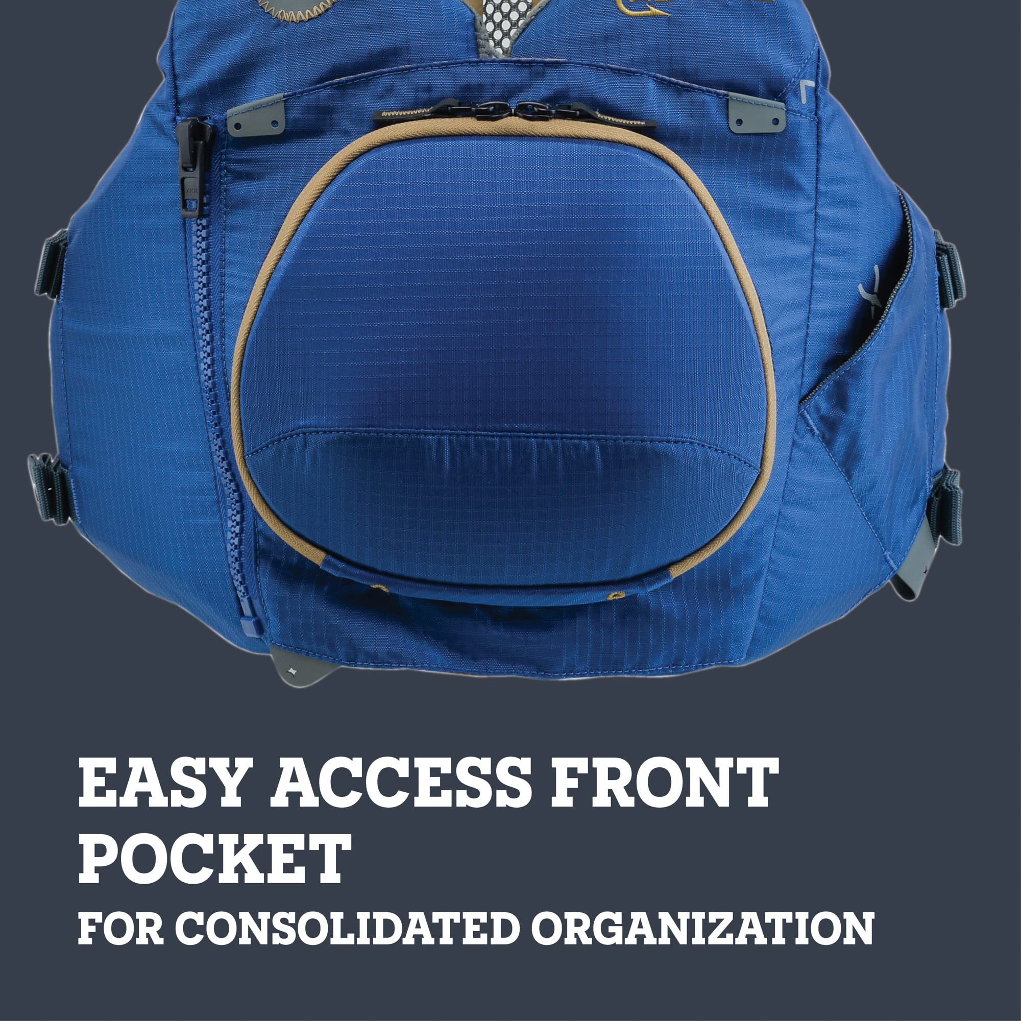 Astral, Sturgeon Life Jacket PFD for Kayak Fishing, Recreation and Touring, Storm Navy, S/M
