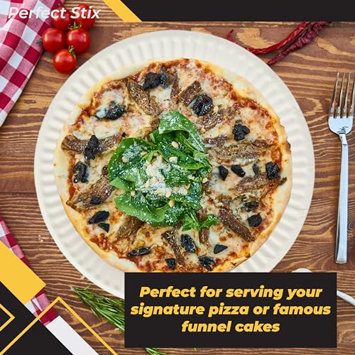 Perfect Stix 9" Uncoated Paper Plates- White, Pack of 200