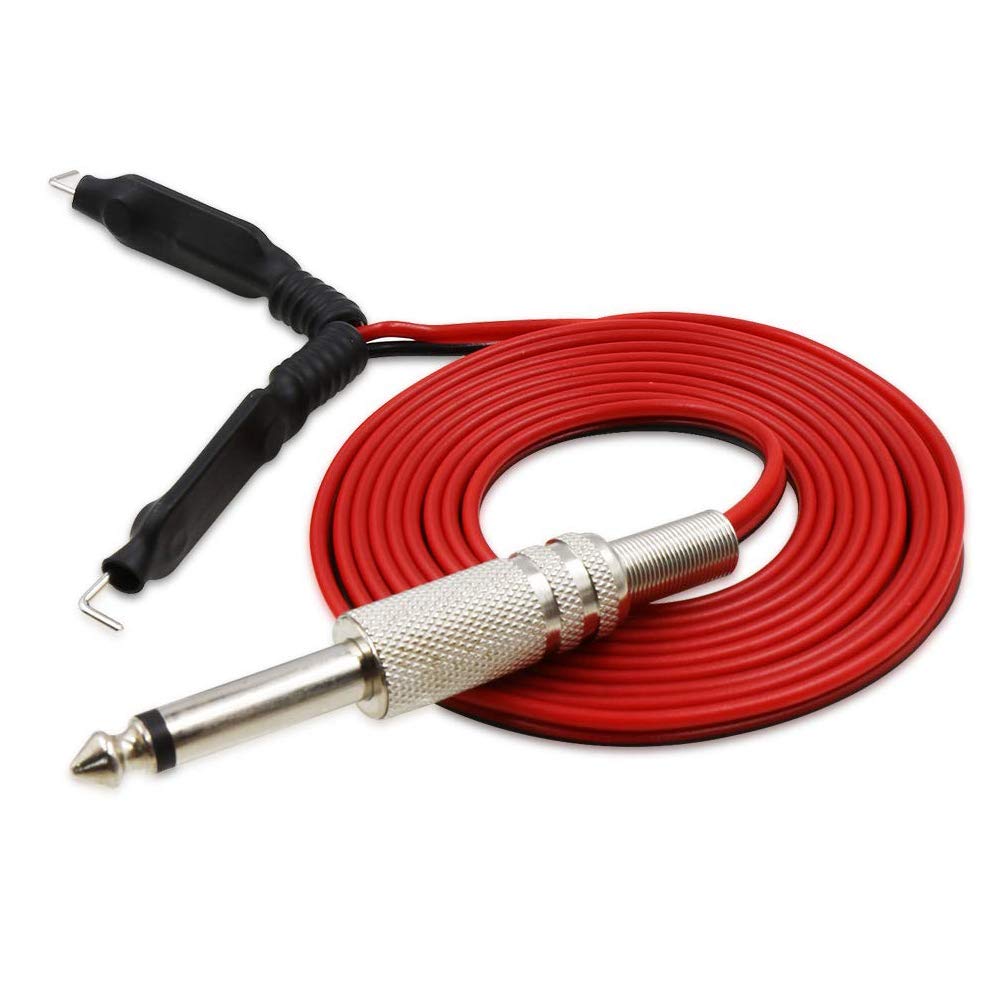 Tattoo Clip Cord, Professional Tattoo Clip Cord Rubber Tattoo Clip Line with Mono Plug Soft Wire for Tattoo Machines Tattoo Power Tattoo Kits Supply …