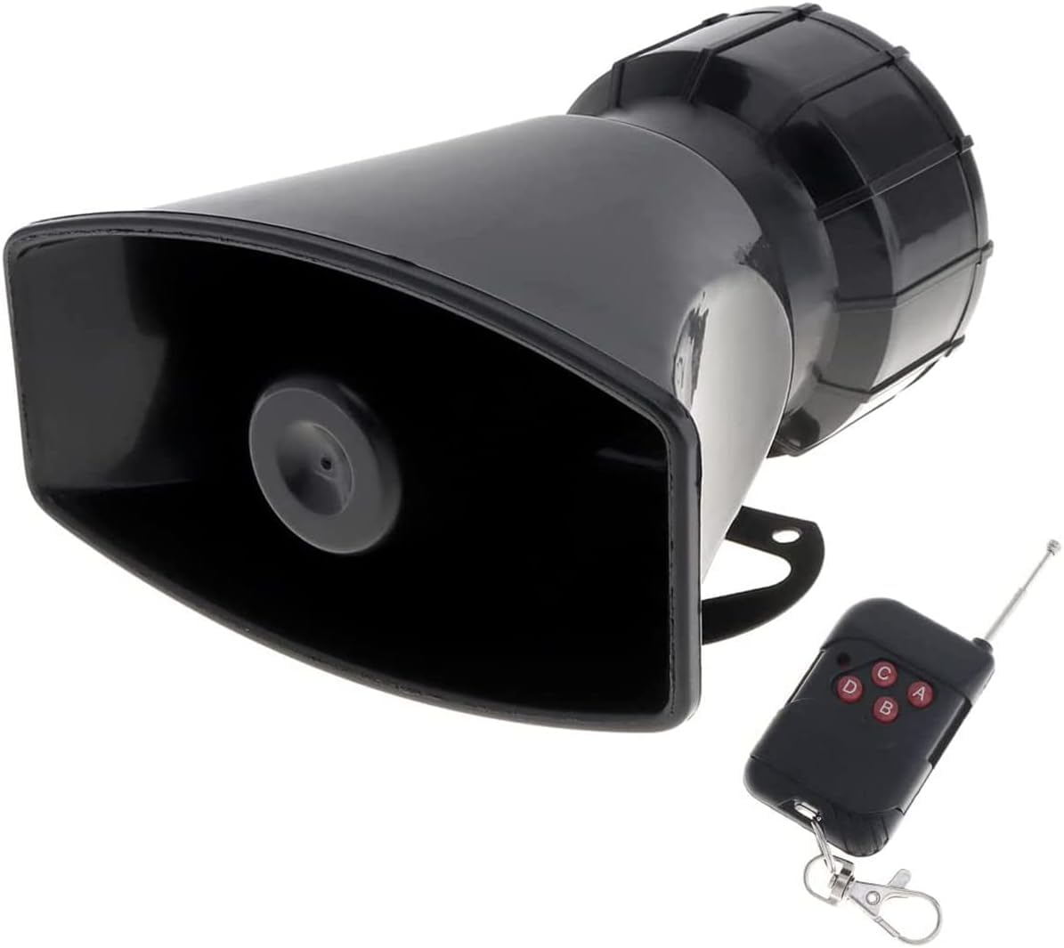 DriSentri 7 Sounds Loud Car Warning Alarm Police Fire Siren Horn Speaker with Remote Controller 12V 100W, Siren for Car