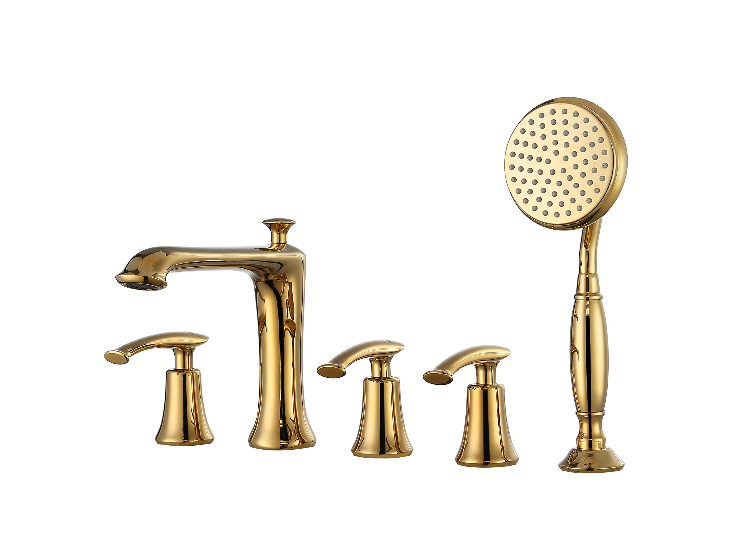 Gabrylly Deck-Type 5-Hole Bath Faucet (PVD Gold)