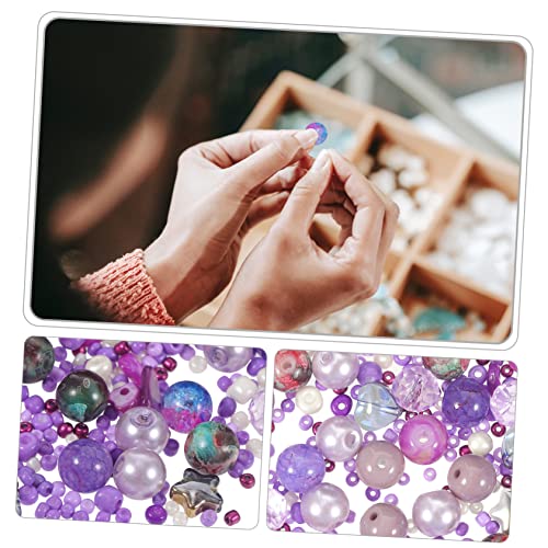 COHEALI Gemstone Beads for Jewelry Making Bracelets Beads 3pcs 2 Mixed Bead Suit Jewelry Necklace DIY Crafts Accessories Beads Plastic Purple Bracelet Bracelets Kit