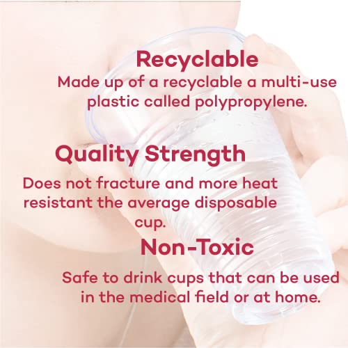 Dealmed 3 oz. Disposable Plastic Cups β 100% Recyclable Cups for Doctor's Offices, School Nurse's, Hospitals, at Home and More (Pack of 100)
