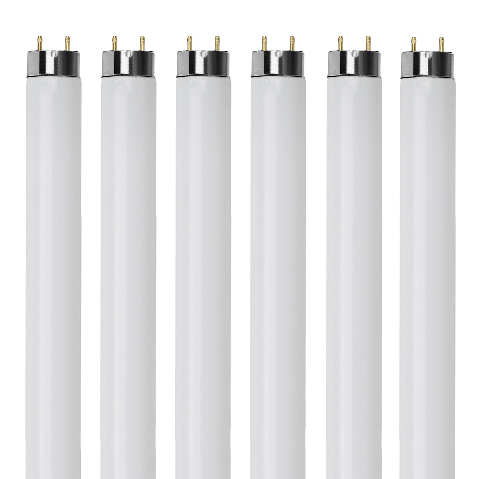 BULBMASTER 24 INCH - Fluorescent Tube T8 Fluorescent Light Bulbs, T8 Light Bulb, G13 Medium Bi-Pin Base, (F17T8/41K-6PK)