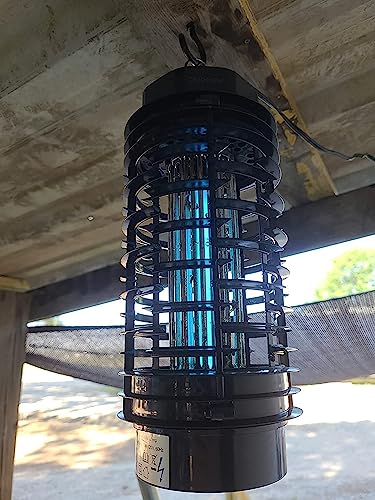 Bug Zapper, Mosquito Zapper Outdoor, Electric Mosquito Killer Indoor, Fly Trap, Effective Insect Zapper for Home Backyard Patio, Waterproof Indoor & Outdoor (Black)