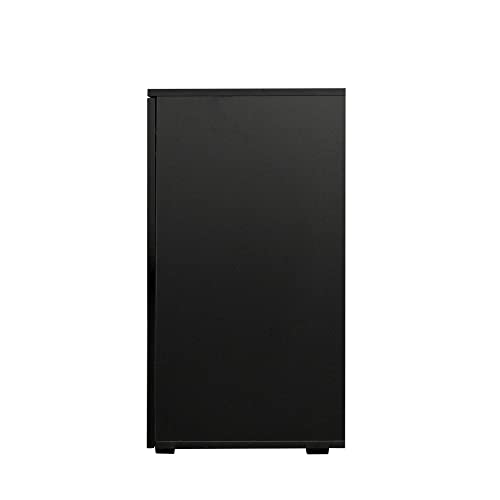 CEMKAR Modern Style Double-Door Side Cabinet with Adjustable Shelving and Full-Extension Drawers - Perfect for Living Room and Bedroom (Black)