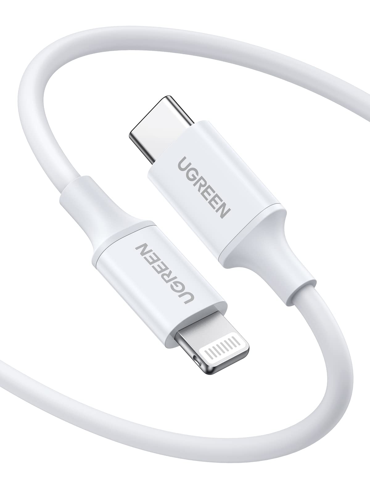 UGREEN USB C to Lightning Cable- 6FT MFi Certified PD Fast Charging Lightning Cord Compatible with iPhone 14/14 Pro/14 Pro Max, iPhone 13/12/11/X/XR/XS/8 Series, MacBook, iPad, AirPods Pro