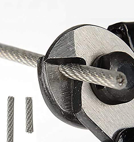 Cable Cutter, Heavy Duty Wire Rope Cutter for DIY Projects, Railing, Decking, Wire Seals & Bicycle Cable | Sharp & Precise One-Hand Operation Steel Cable Cutter