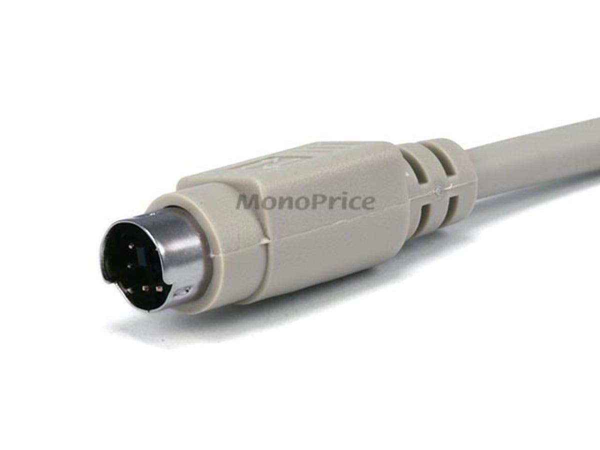 Monoprice PS/2 MDIN-6 Male to Male Cable - 6 Feet - Used as PS/2 Keyboard/Mouse Connector