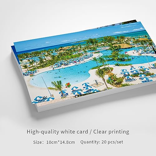 Dear Mapper Bahamas City Landscape Postcards Pack 20pc/Set Postcards From Around The World Greeting Cards for Business World Travel Postcard for Mailing Decor Gift