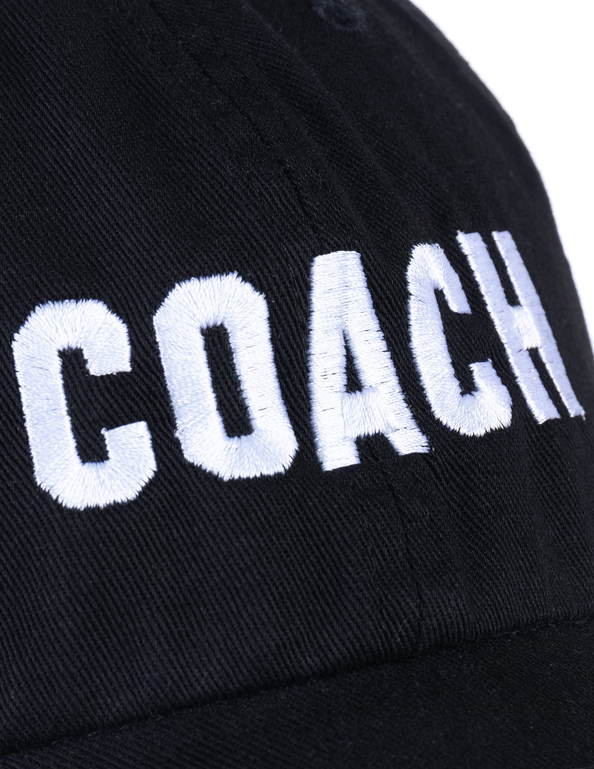 Ann Arbor T-shirt Co. Coach | Coaching Baseball Hat, Men & Women Team Cap - (Black, DadHat)