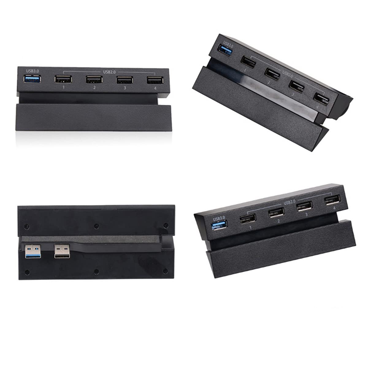 LinaLife PS4 USB Hub 3.0-5-Port USB 3.0 & 2.0 Extension Adapter for PlayStation 4 ps4 Not for PS4 Slim, PS4 PRO Edition Gaming Console