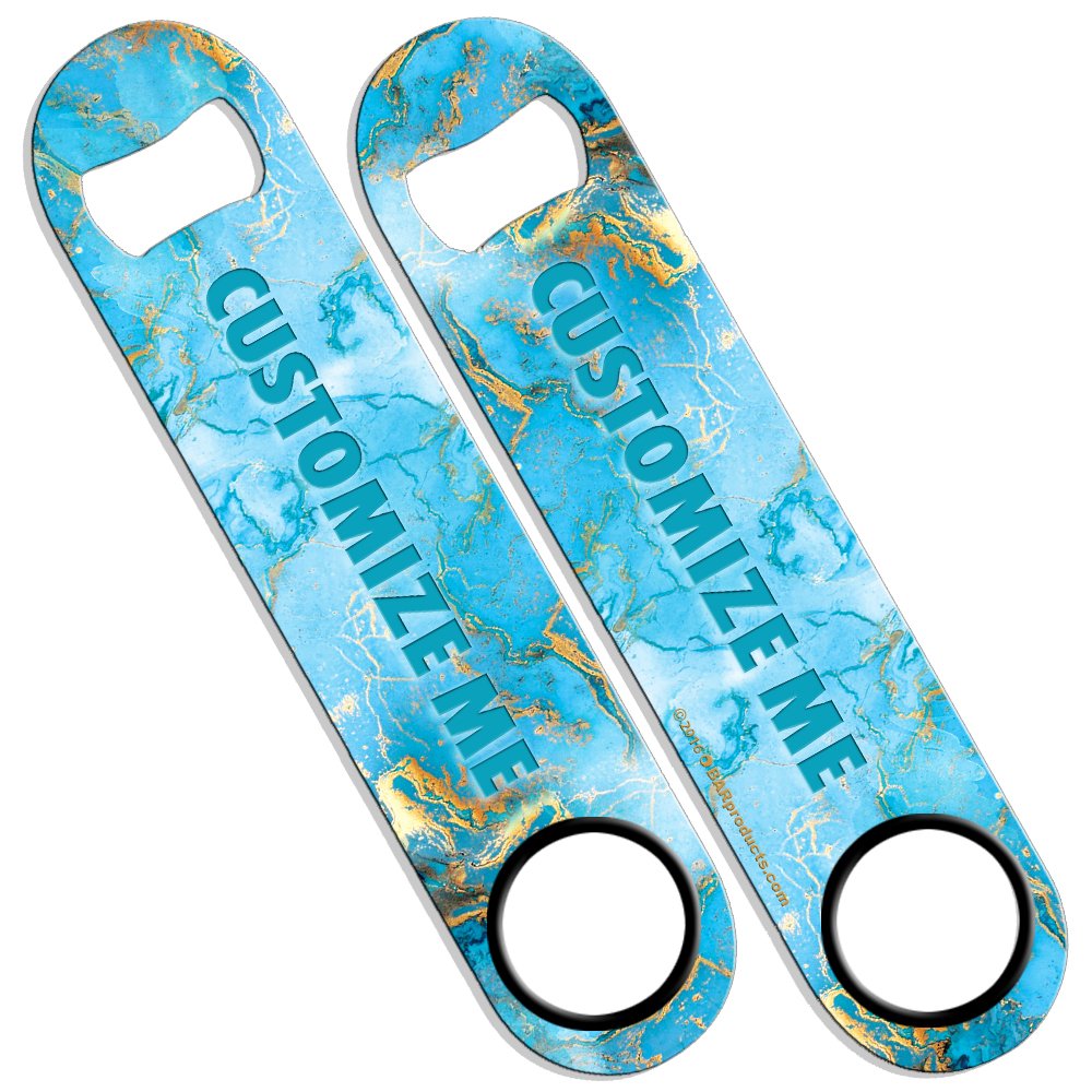 BarConic Customizeable Speed Bottle Opener - Turquoise Marble