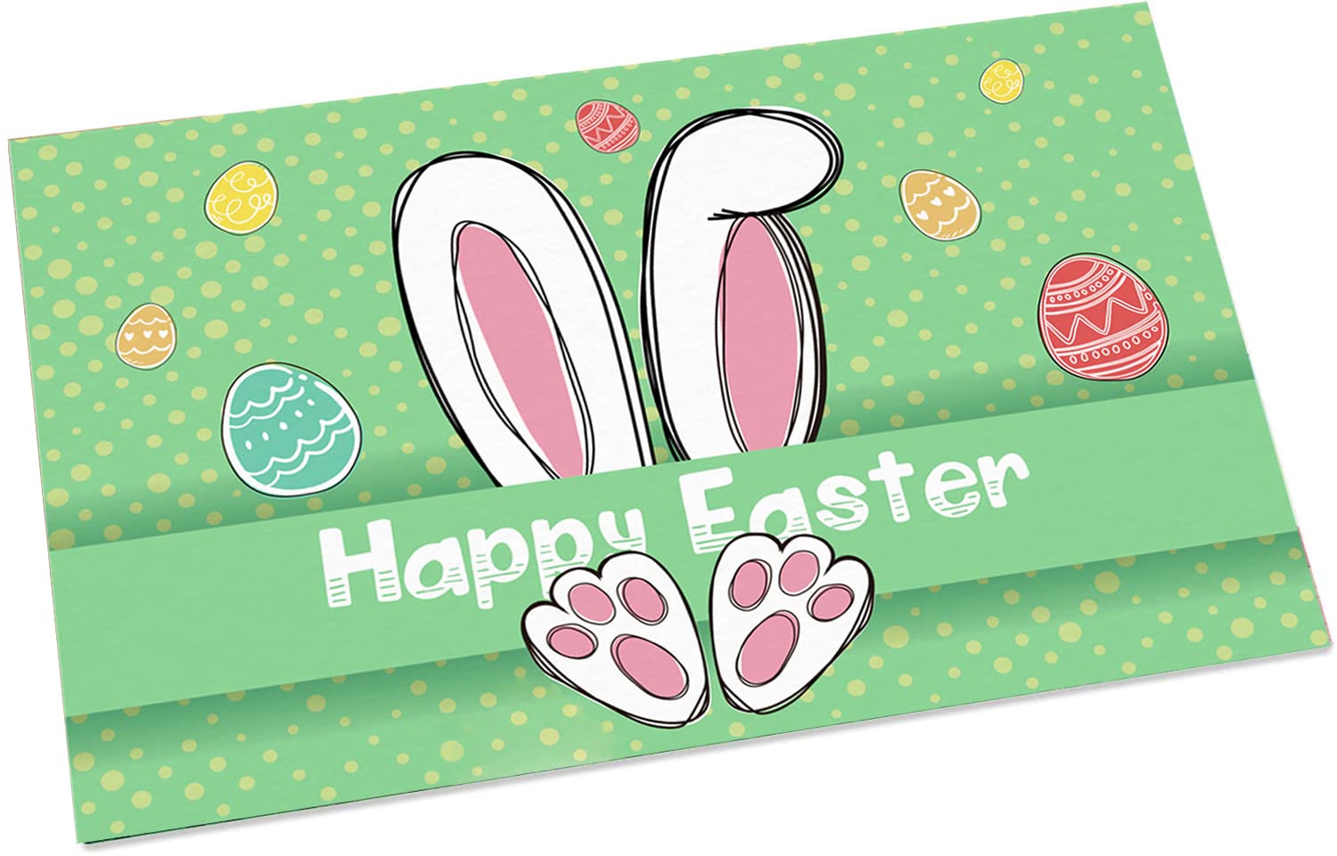 Easter Day Doormat Welcome Peeps Doormat Bunny Happy Easter Spring Doormat Rugs Easter Decorative Doormat Home Decoration Floor Mat for Indoor Outdoor Kitchen Bathroom