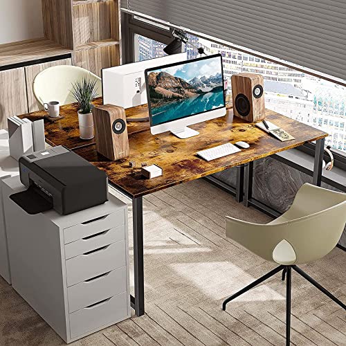CooFel 47 Inch Computer Desk, Modern Simple Style Small Office Desk, Writing Desk, Study Table, Work Desk for Home Office, Student Study Writing (47" x 24" x 30")