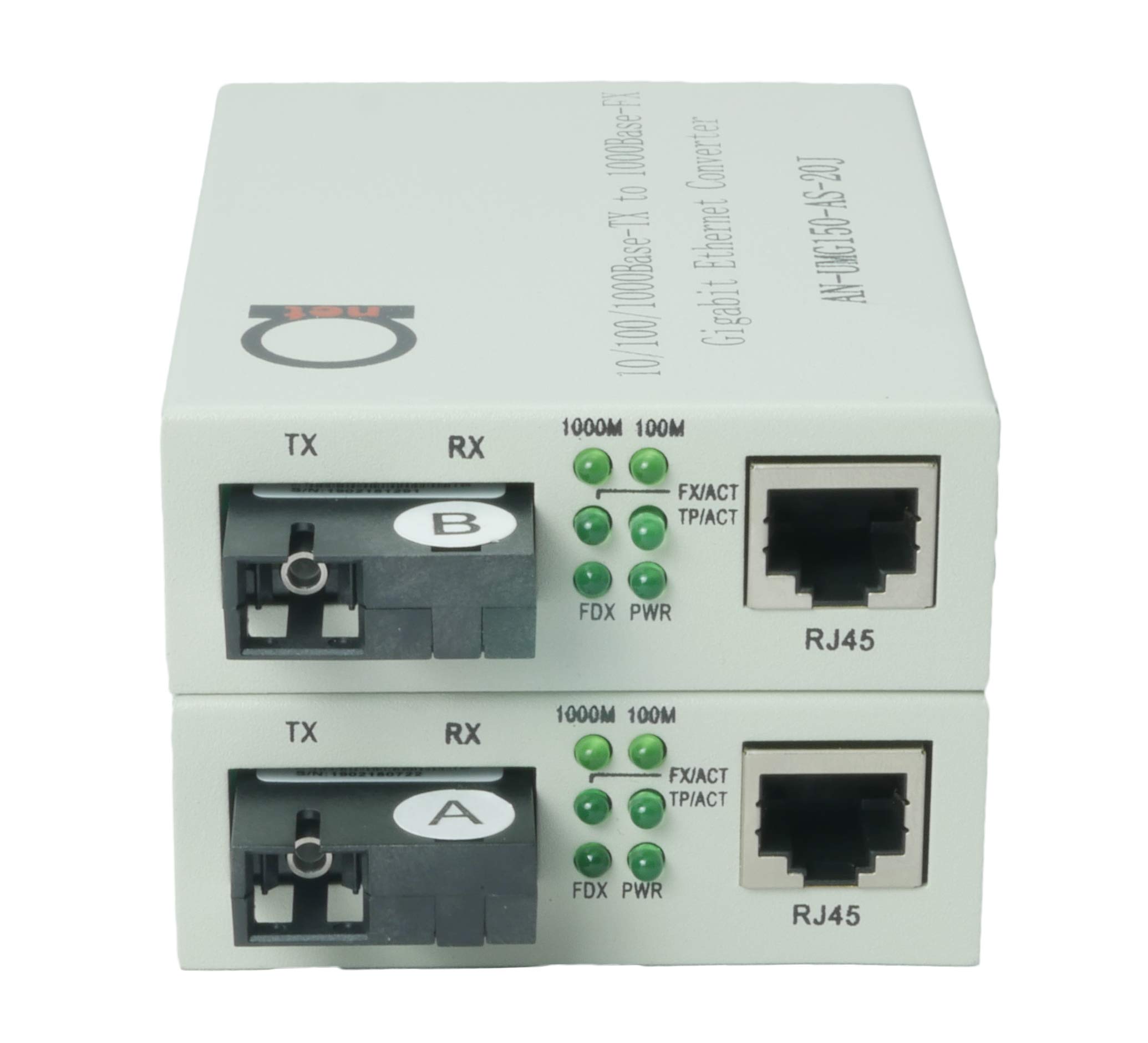 Single Mode SC WDM Single Fiber Bi-Di Gigabit Media Converter - Built-In Fiber Module 20km (12.42 miles) β to UTP Cat5e Cat6 10 100 1000 RJ-45 β Auto Sensing Gigabit or Fast Ethernet Speed -1 pair