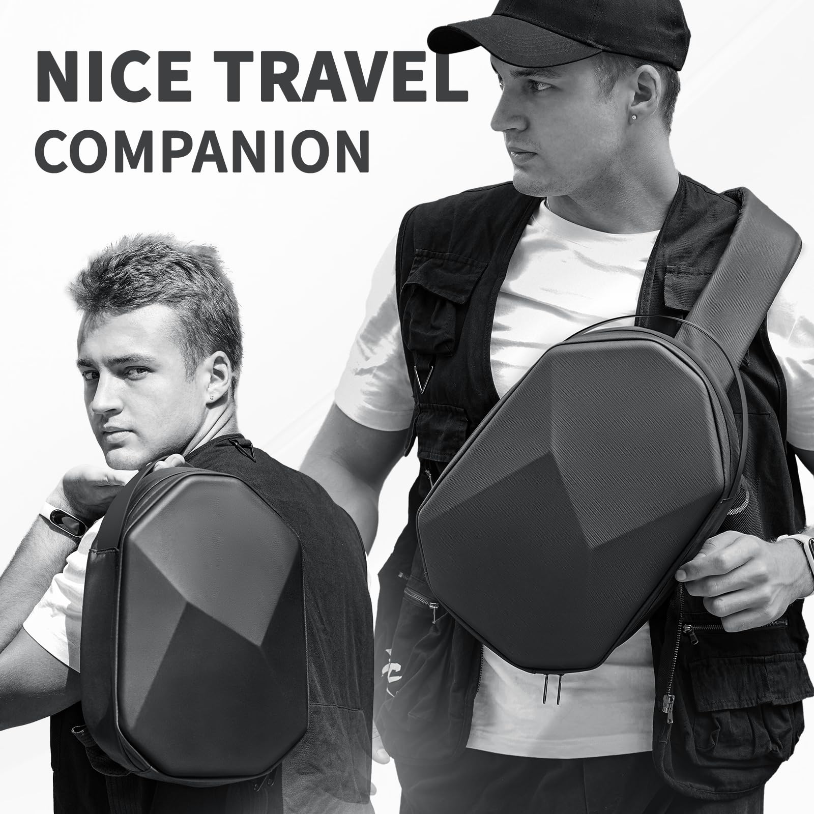 annapro Carrying Case for Meta Quest 3/Quest 2/Vision Pro/Pico 4, Hard Travel Case Compatible with Kiwi Design/BOBOVR Elite Battery Strap and Controllers Accessories, Crossbody Shoulder Backpack
