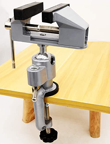Bench vise table, Jewelry vise, Bench clamps, Swivel bench vise, Table swivel vise, 3 inch Swivel Universal Table Vise Tilts Rotate 360° Universal Work