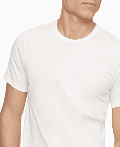 Calvin Klein Men's 100% Cotton T-Shirt Packs, Crewneck, Large, White, Pack of 5.