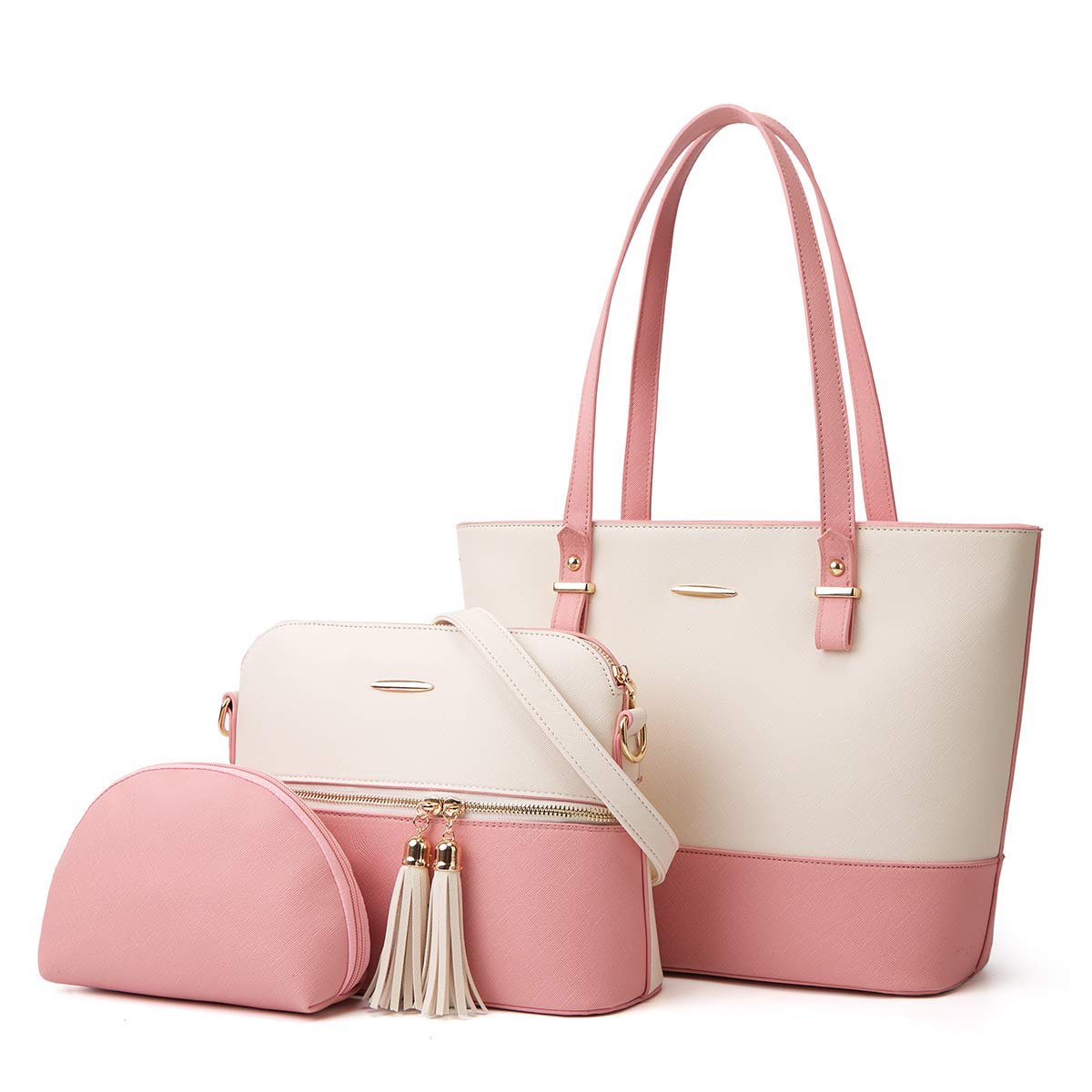Handbags for Women Fashion 2022, Large Capacity Crossbody Handbags 4pcs Purse Set, Hobo Bags for Ladies Soft Leather Totes for Women, Designer Shoulder Bag Top Handle Satchel, Wallet Mother's Day Gift