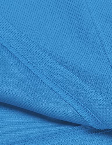 COOFANDY Men's 3 Pack Gym Workout Shorts Mesh Weightlifting Squatting Pants Training Bodybuilding Jogger with Pocket,Light Blue/White/Dark Grey,Medium