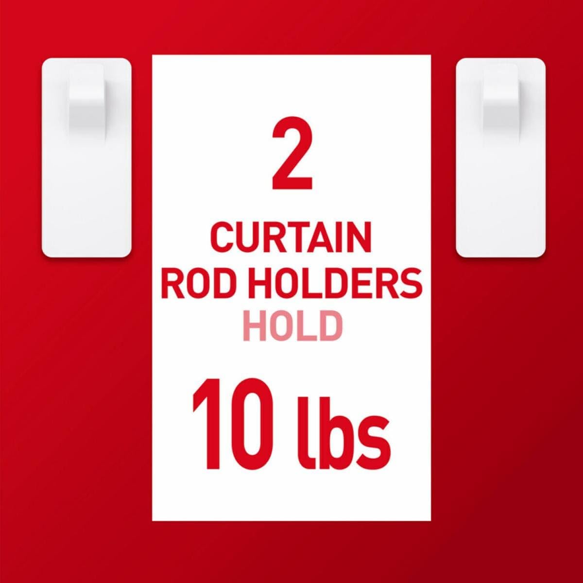 Command™ Curtain Rod Hooks, Holds 10lb