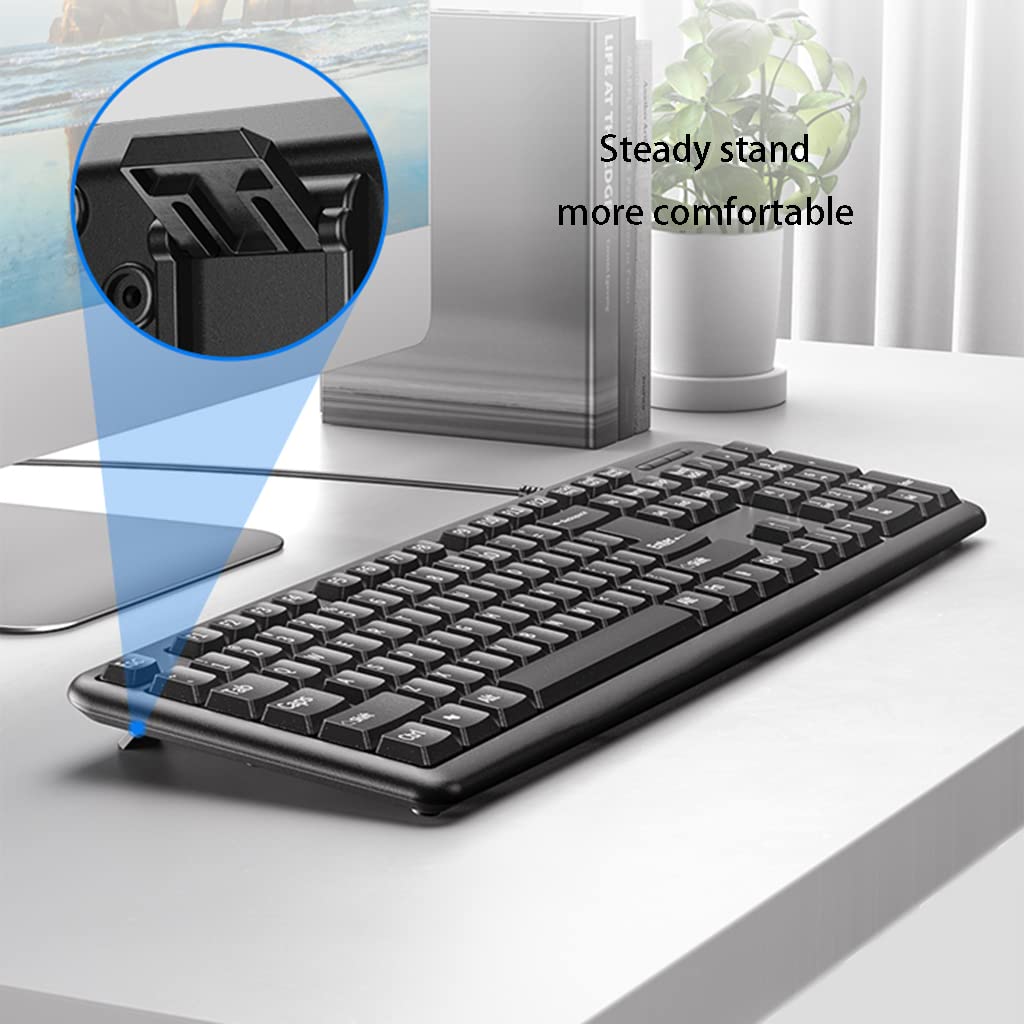 BBFQL Mechanical Keyboard Keyboard and Mouse Set Wired Gaming Keyboard Silent Keyboard USB Keyboard