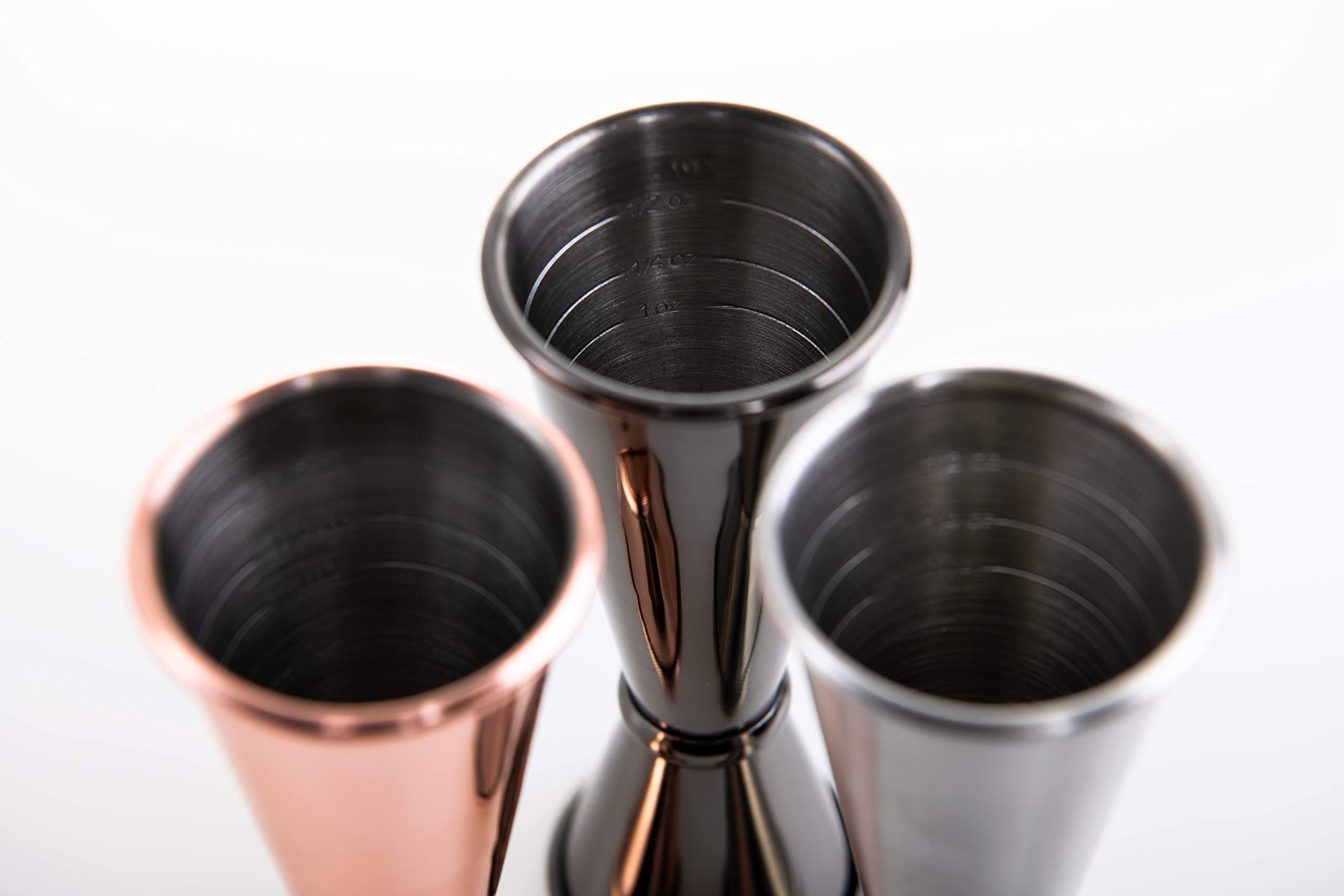 BARIANTTE Cocktail Jigger Set Bartending | Jigger with Measurements Inside Double Jigger 2 oz 1 oz | Japanese Jigger Cocktail Measuring Cup | Bartender Jiggers Shot Measures Jigger Liquor Measurer