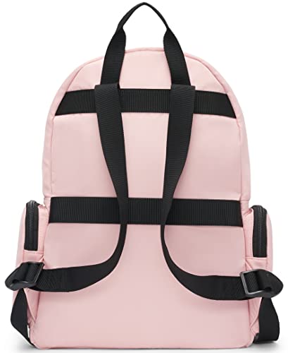 Calvin Klein Women's Basic Side Front Zipper Pocket Backpack, Mellow Rose, One Size
