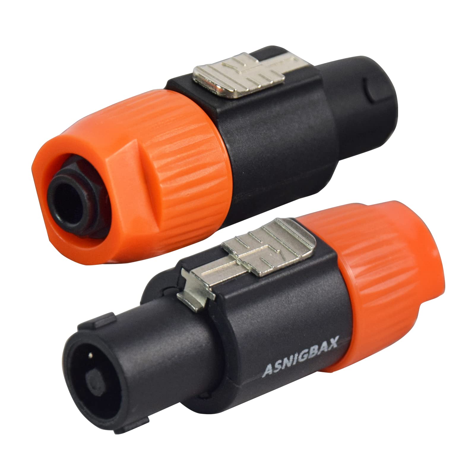 ASNIGBAX Speakon to 1/4 Adapter -2 Pack, Speakon Male to 1/4" TS Female Converter Connectors