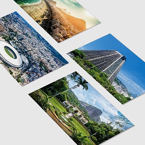 Dear Mapper Brazil City Landscape Postcards Pack 20pc/Set Postcards From Around The World Greeting Cards for Business World Travel Postcard for Mailing Decor Gift