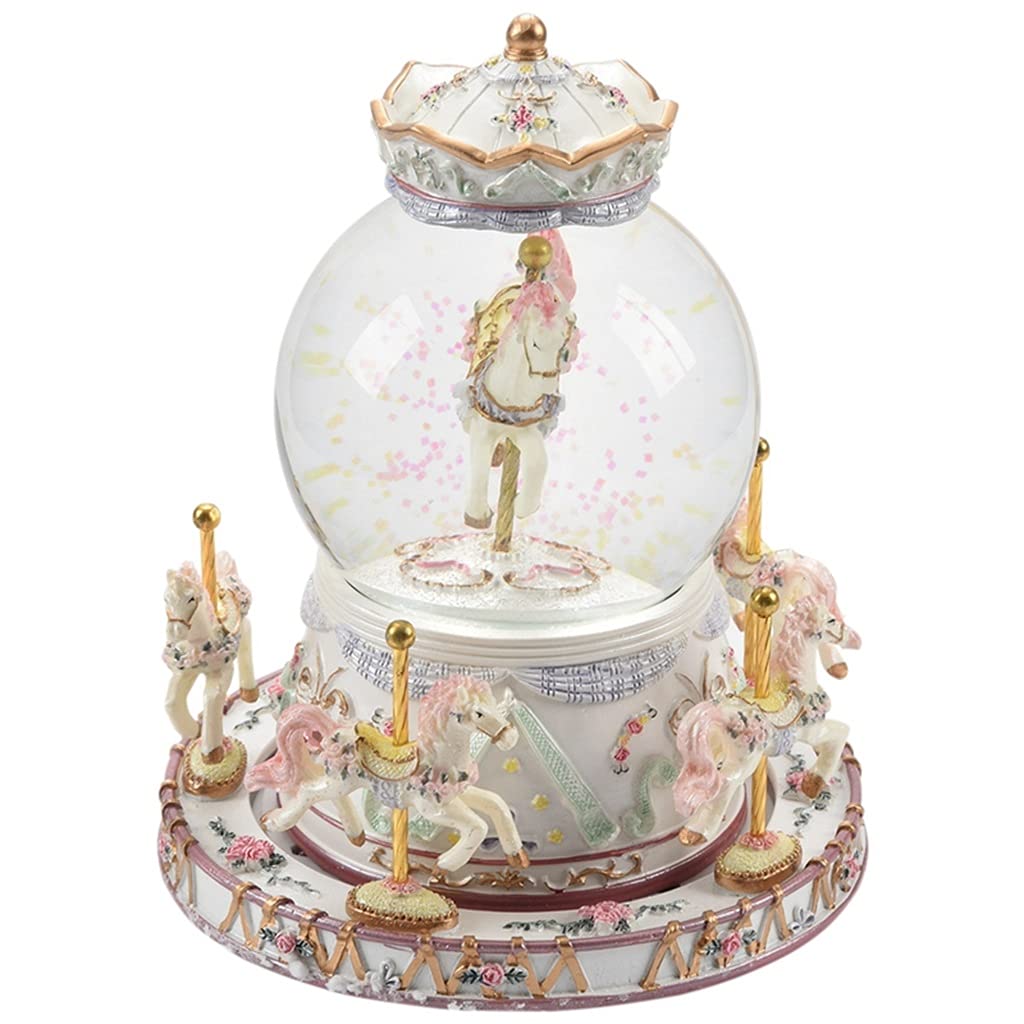 BBSJ Rotate Music Box, Dollhouse Toy with Castle in The Sky Tune for Birthday Gift