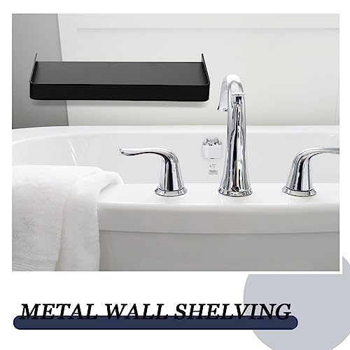 Cabilock Mobile Holder Stainless Steel Bathroom Shelf Stick-on Wall Shelf Small Wall Mounted Adhesive Shelf Phone Holder Shelf Small Wall Shelf Electronic Wipes