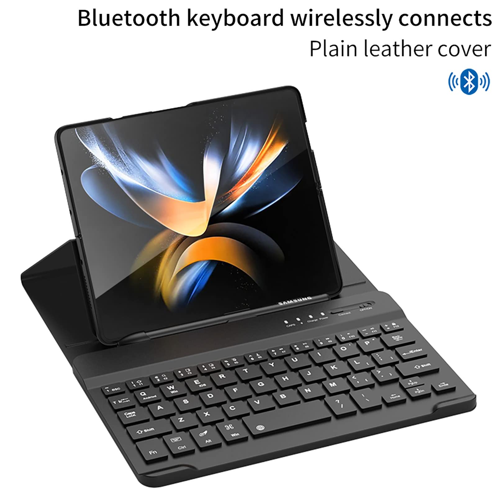 BRAND SET Galaxy Z Fold 4 Keyboard Case, Samsung Galaxy Z Fold 4 with Detachable Bluetooth Keyboard Case, [Keyboard case + fold 4 case + Capacitance Pen], Keyboards Case for Galaxy Z Fold 4 （txw）