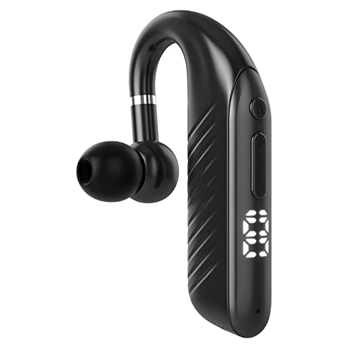 Bluetooth Headset Wireless Bluetooth 5.2 Business Ear Hanging Headphone with Mic, 250mAh LED Digital Display Screen Noise Reduction Sweatproof Earphones for Cell Phone, Car, Office, Sports