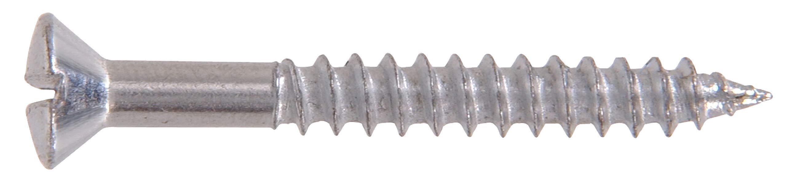 Hillman 1187 Brass Chrome Plated Oval Head Slotted Wood Screw 8 x 1 1/4 in. 30-Pack