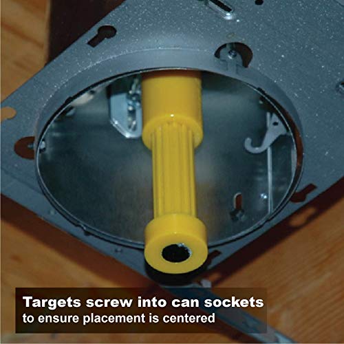 Calculated Industries 8110 Center Mark Drywall Recessed Lighting Cutout Magnetic Locator Tool for Non-LED Cans, Yellow