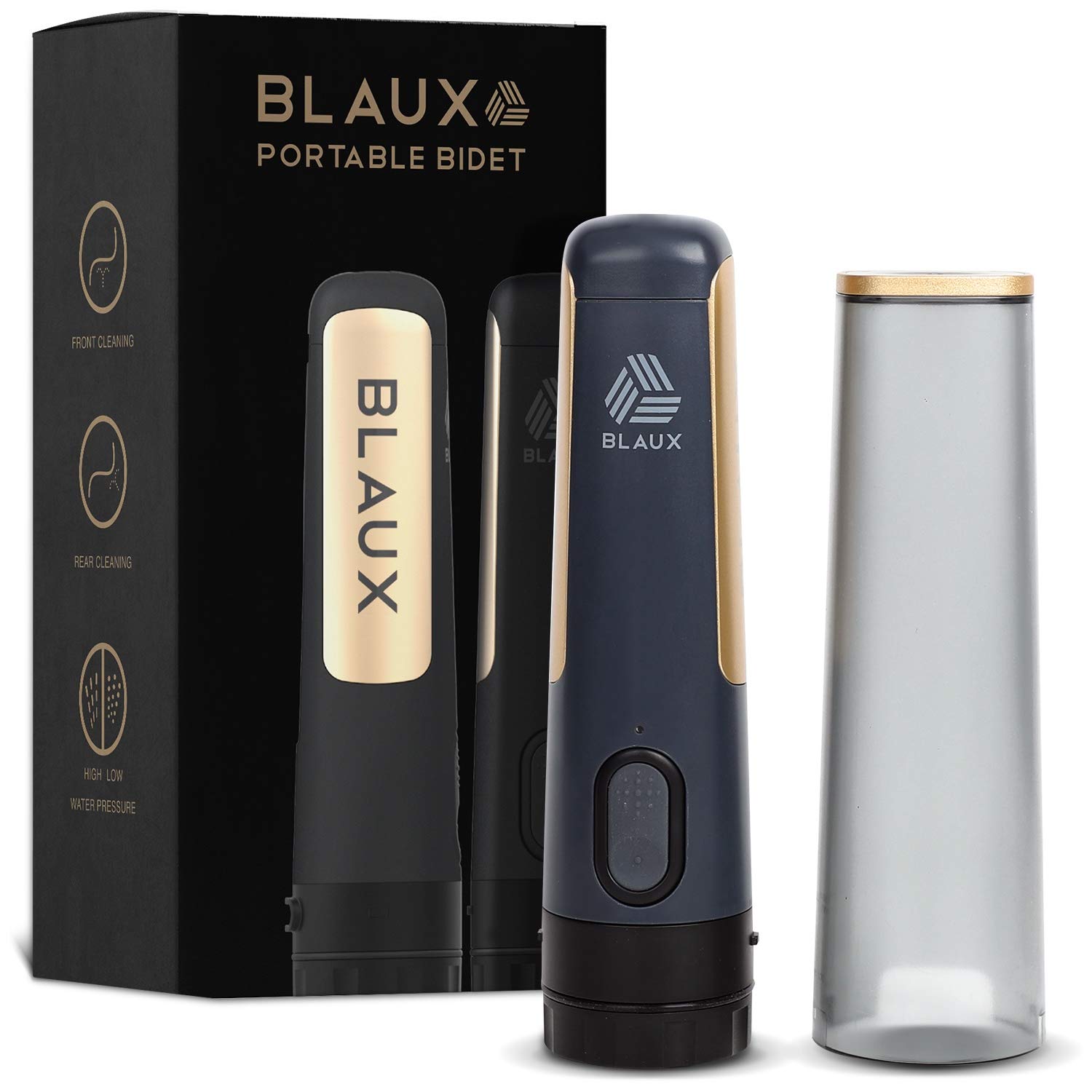 BLAUX Electric Portable Bidet Sprayer - (5.75 oz) Rechargeable Travel Bidet for Personal Cleaning | 3000mAh Personal Portable Bidet for Women Men | Postpartum Essentials | 40-50 Washes in One Charge