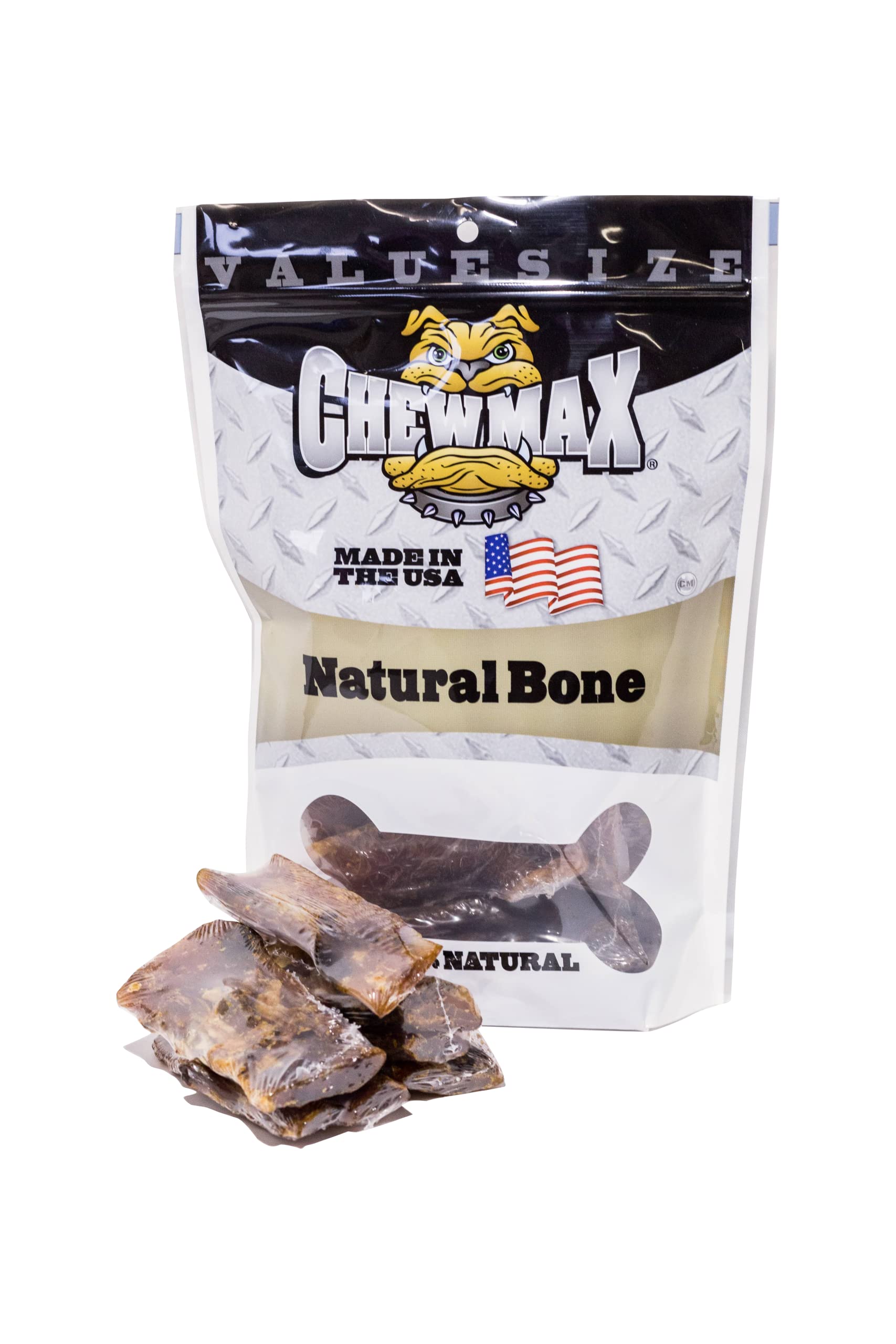 CHEWMAX 9 Count 5" Beef Back Strap Dog Bones