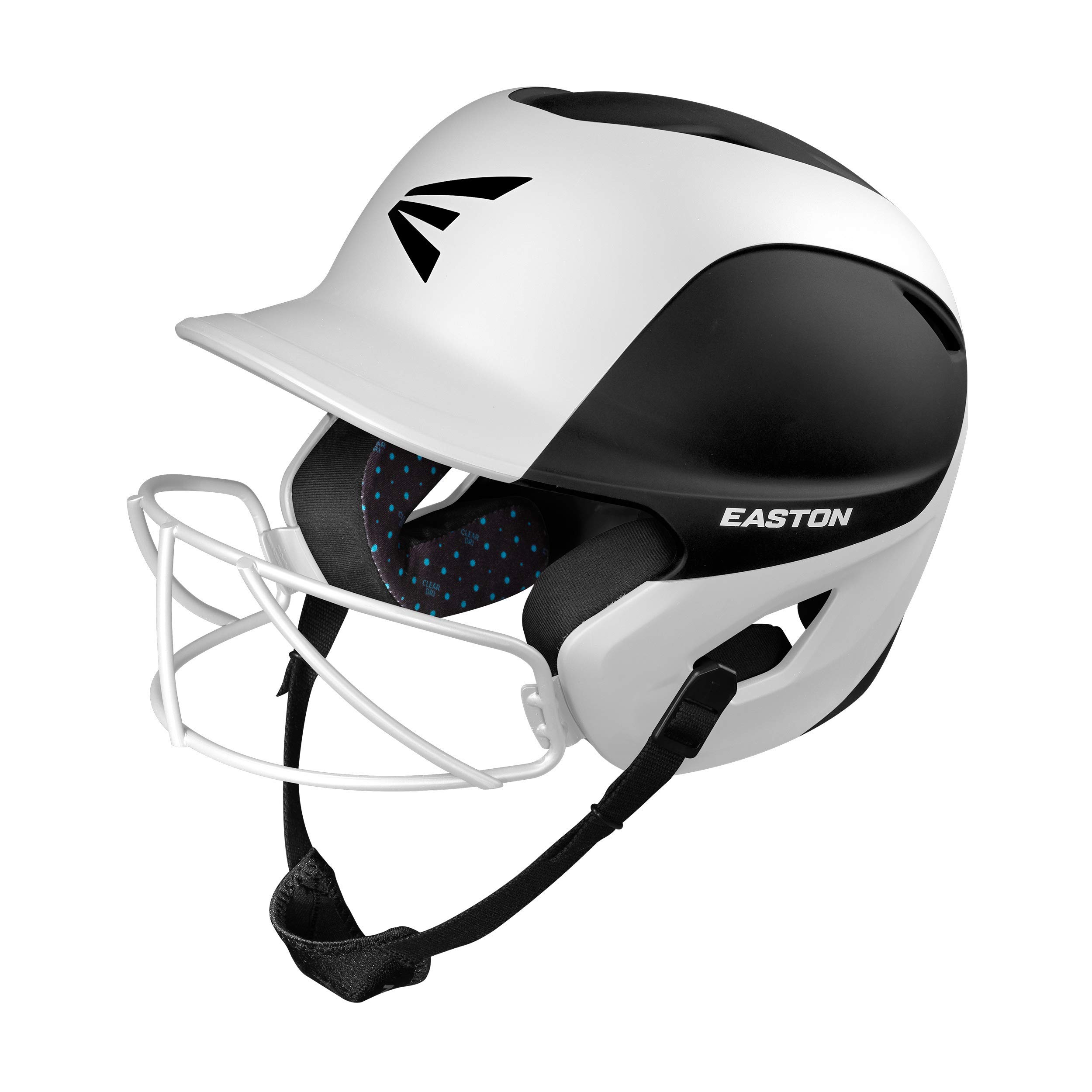 Easton | GHOST Softball Batting Helmet | Two-Tone Matt Black/White | T-Ball/Small