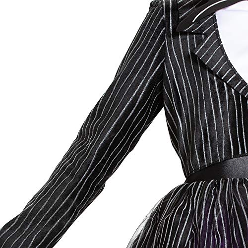 Disguise Jack Skellington Costume for Girls, Official Disney Nightmare Before Christmas Costume, Kids and Tween Size Dress Up Tutu, Small (4-6x)
