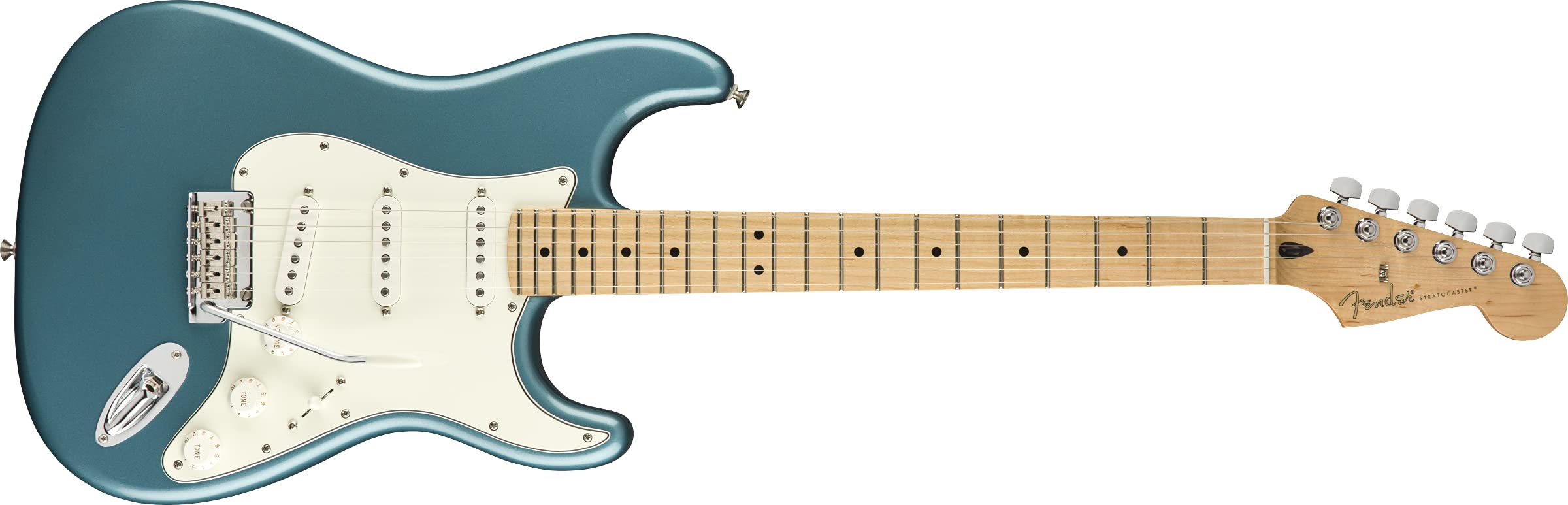 Fender Player Stratocaster SSS Electric Guitar, with 2-Year Warranty, Tidepool, Maple Fingerboard