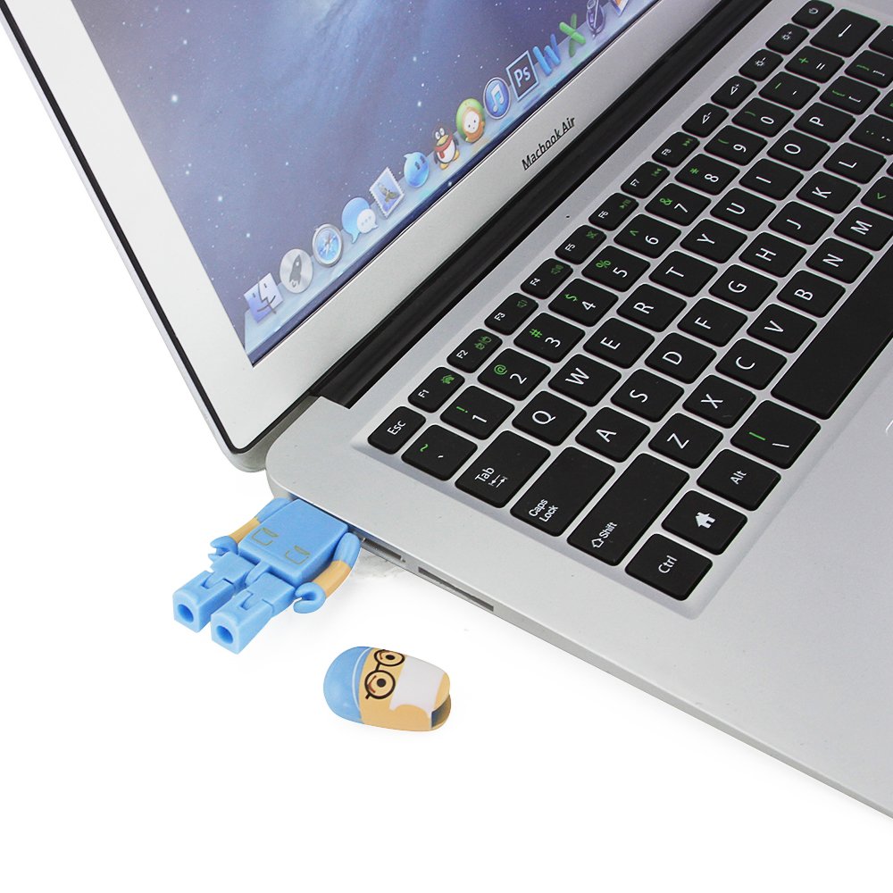 Usbkingdom 32GB USB 2.0 Flash Drive Blue Robot Doctor Surgeon Nurse Shape Pen Drive Thumb Drive Memory Stick Pendrive Jump Drive Flash Disk