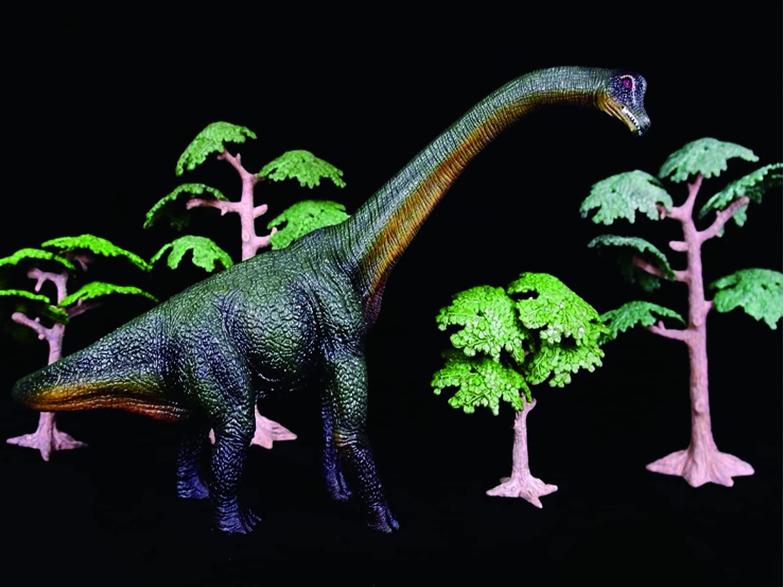 Gemini&Genius Dinosaur Toys Brachiosaurus a Long Neck Dinosaurs Action Figure Birthday Gift and Collection Dino World Model Toys for Kids(Dark Green)