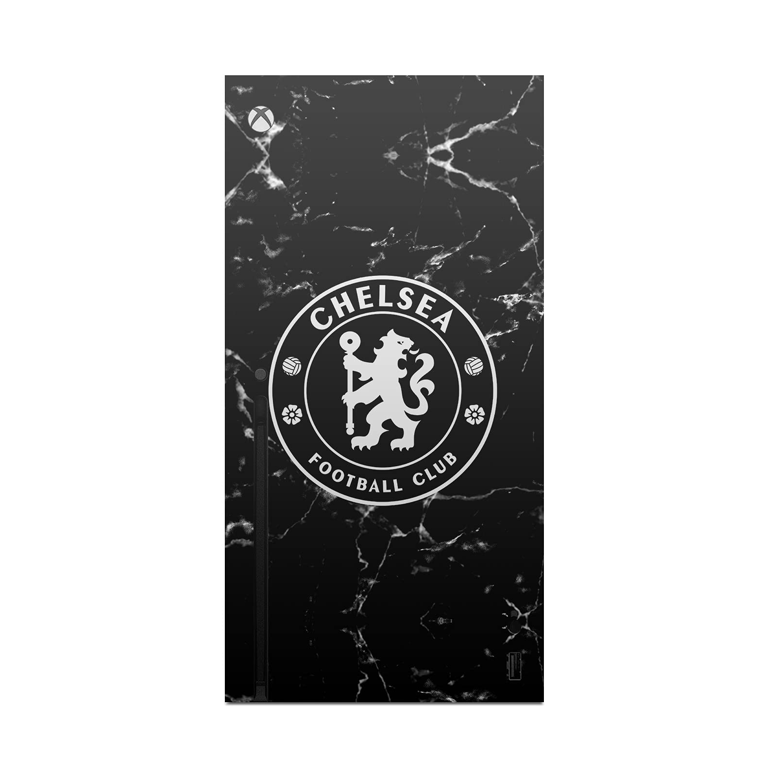 Head Case Designs Officially Licensed Chelsea Football Club Black Marble Mixed Logo Vinyl Sticker Gaming Skin Decal Cover Compatible With Xbox Series X Console and Controller Bundle