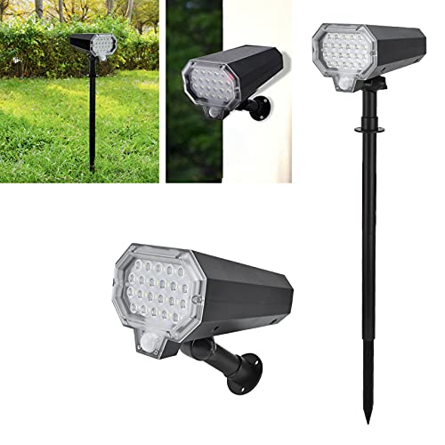 Haowecib Solar Lawn Light, Powerful Solar Wall Lamp 4 Working Modes Rainproof Dustproof for Lighting for Courtyard Garden for Home for Decoration