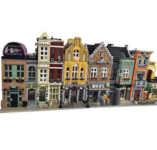 General Jim's Architecture Building Blocks Lighted Ice Cream Parlor 2605 Pieces with LED Light Set Included City Store Building Toy Set for Adults and Teens