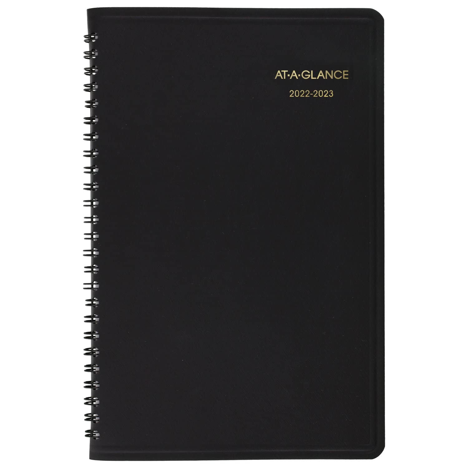 AT-A-GLANCE 2022-2023 Planner, Weekly Academic Appointment Book, 5" x 8", Small, Black (7010105)